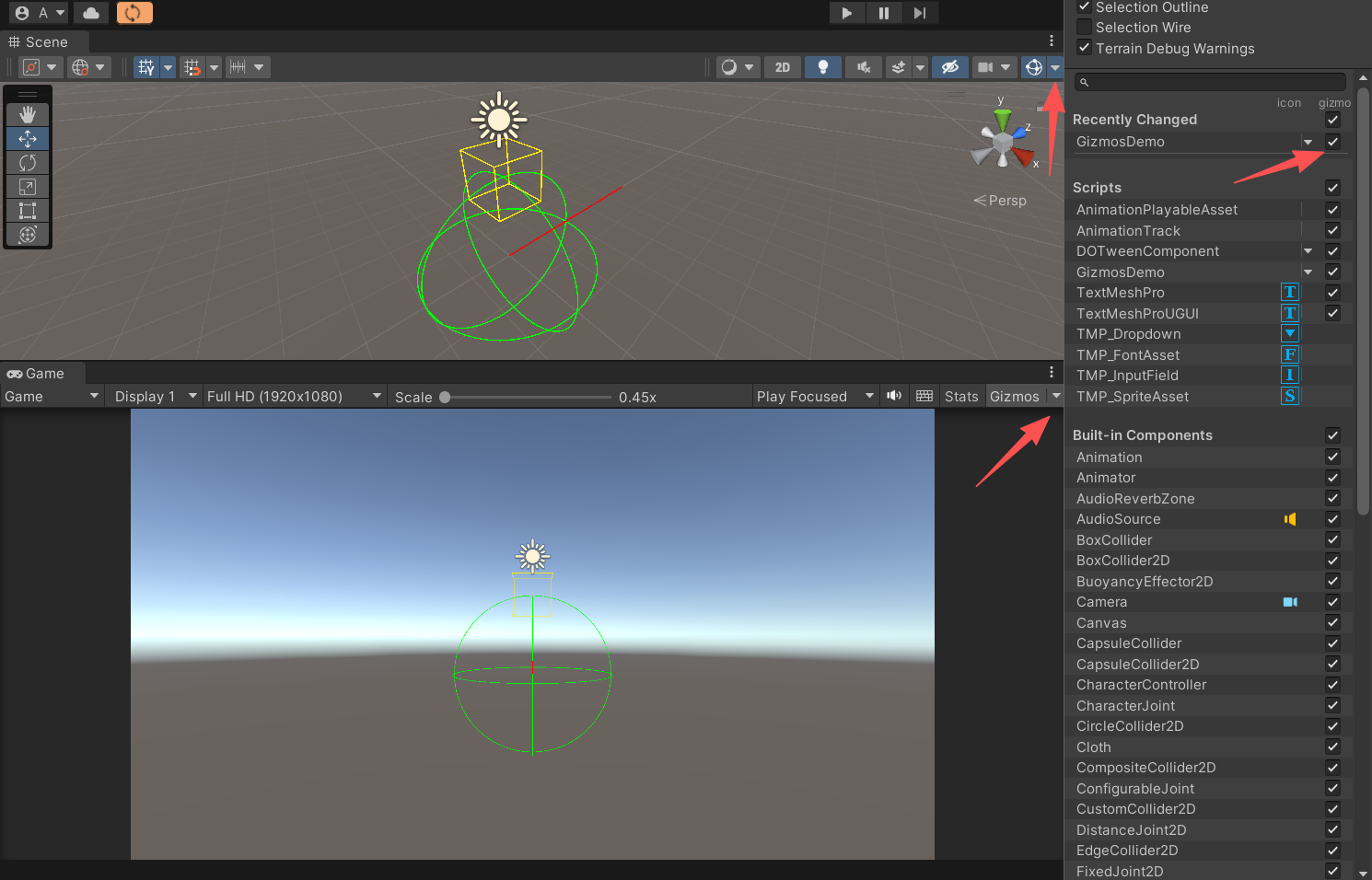 Unity3D Gizmos 调试可视化 - Awake
